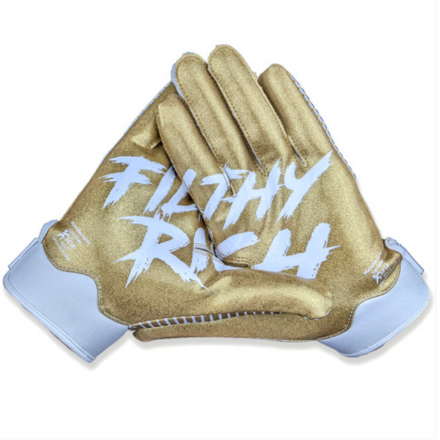 "Filthy Rich" Receiver Football Gloves - Adult – Football Depot